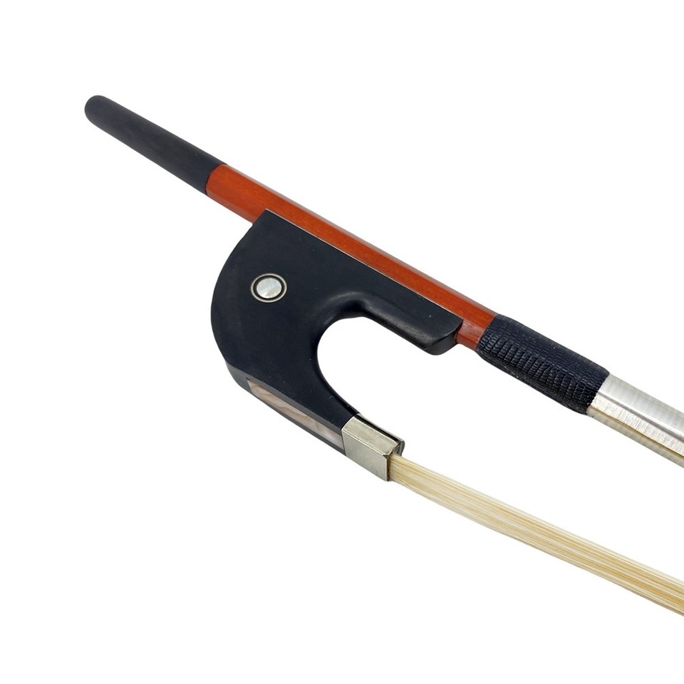 Double Bass German Bow 1/2 Brazilwood Stick Ebony Frog Natural ...
