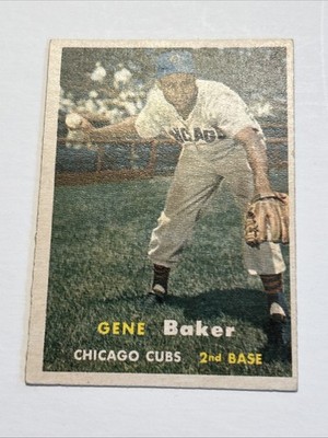 1957 Topps - Gene Baker #176 Name Spelled Correctly on Back | eBay