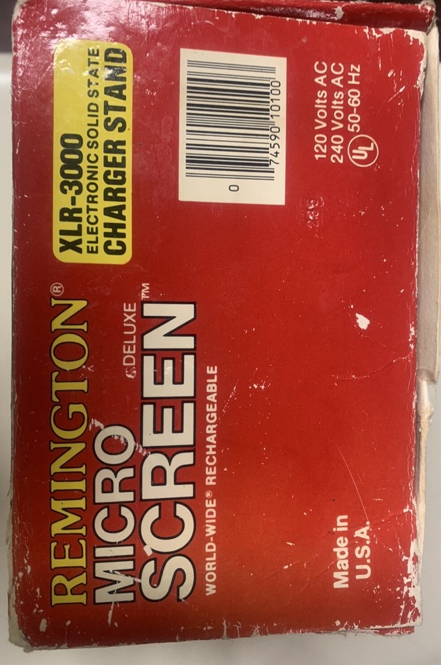 VTG Remington Micro Screen XLR-3000 Rechargable Shaver Empty Box ...