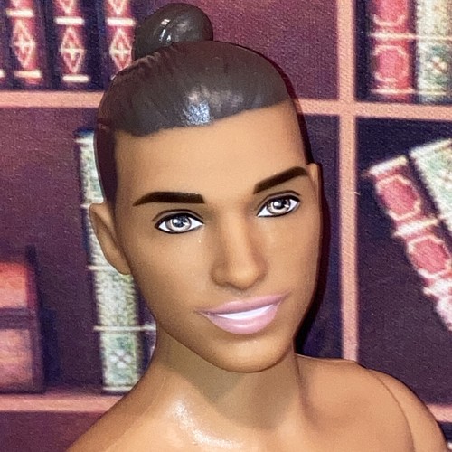Barbie Fashionista 204 Hipster Ken Doll w Man Bun and Dad Body Newly De ...