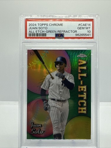 2024 Topps Chrome All Etch Green Refractor #CAE14 Juan Soto /99 YANKEES ...