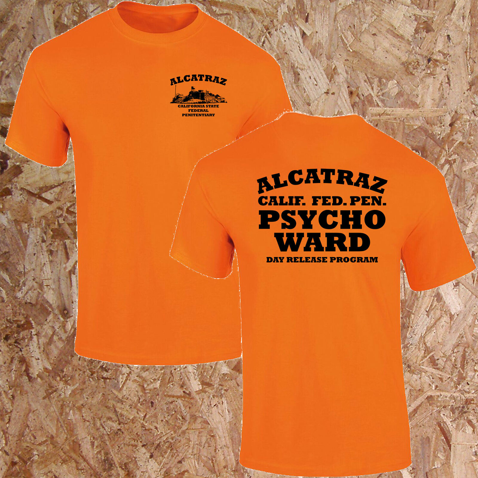 Alcatraz Prisoner Uniform T-Shirt Psycho Ward Halloween Costume Prison ...
