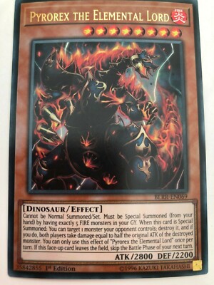Yugioh Pyrorex The Elemental Lord BLRR-EN069 Ultra Rare 1st Edition NM ...