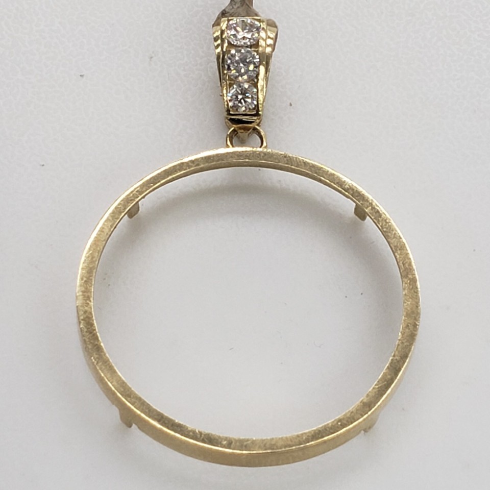 14k solid gold 4 Prong 50 pesos centenario Coin Bezel Frame pendant | eBay