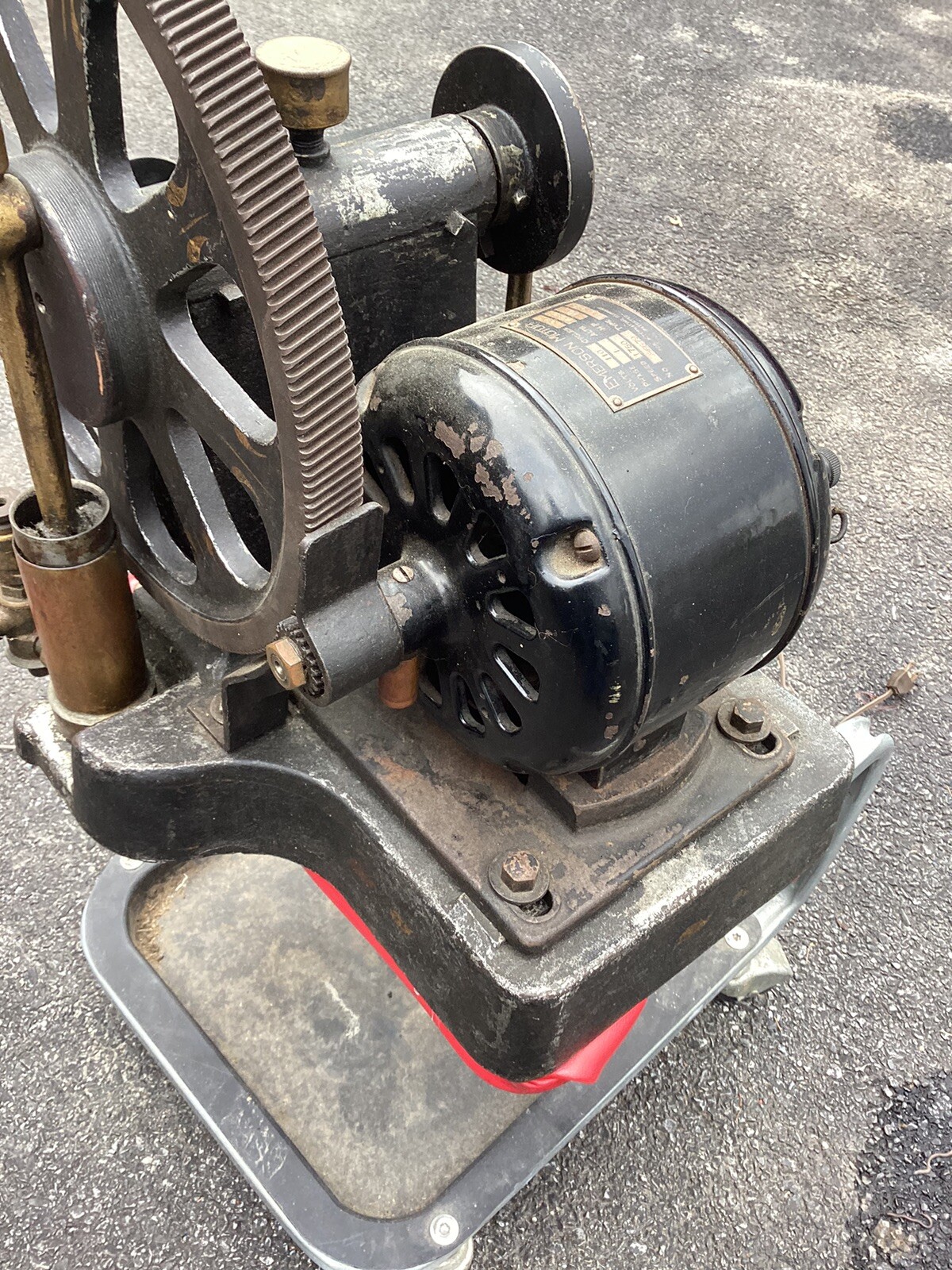 ANTIQUE BEER Soda Bishop Babcock company tap Air Pump electric motor | eBay