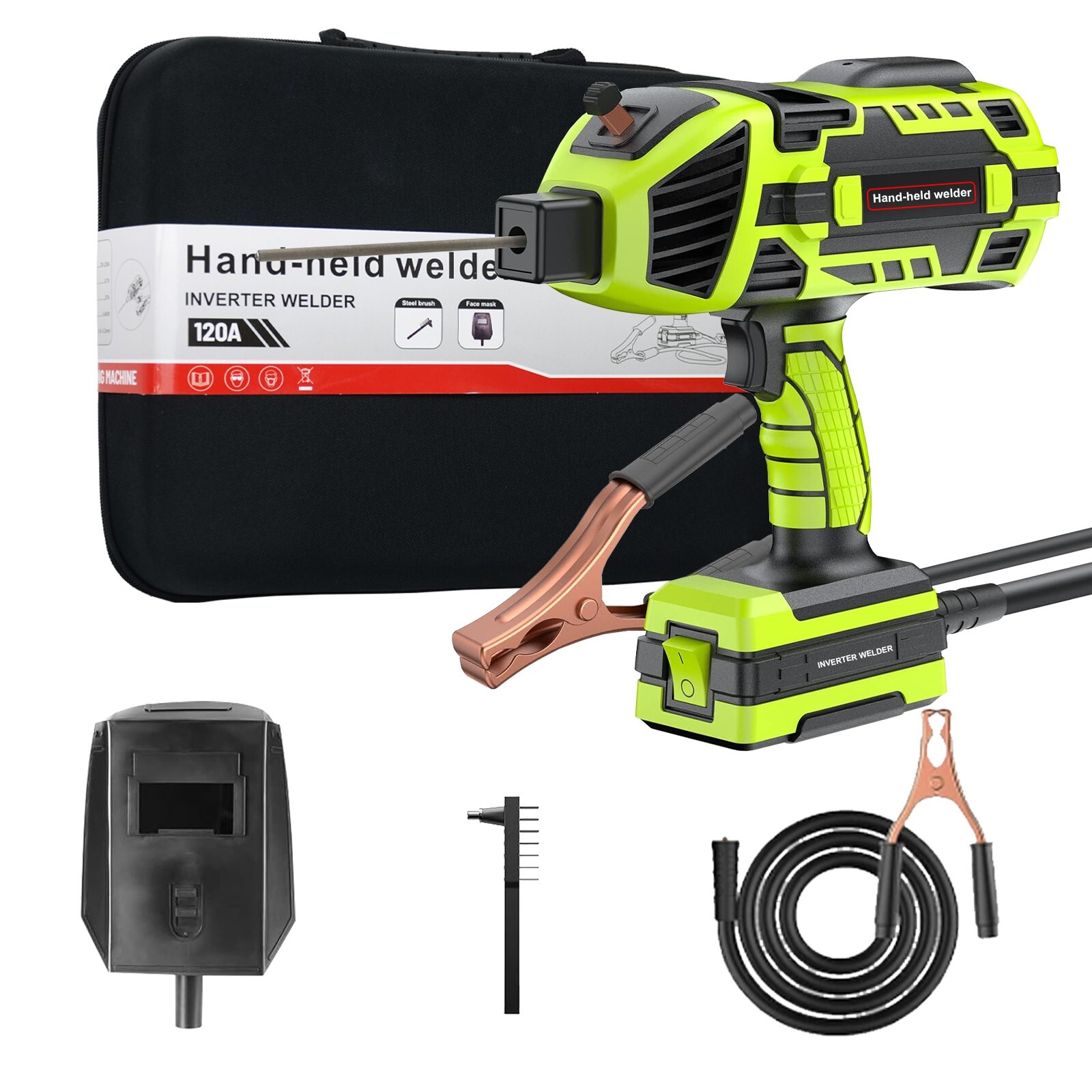 TRQWH 110V Handheld Welder with 6 Variable Current Adjustments (Green ...