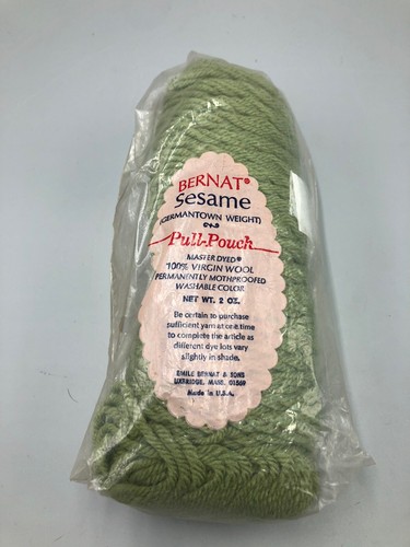 Vtg Bernat Sesame Virgin Wool Green Mothproof 1 • 2 Oz Skein NOS | eBay