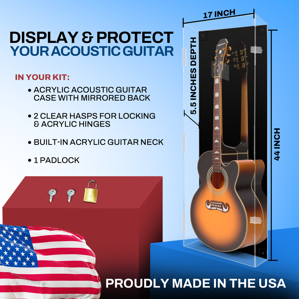 Guitar Display Case / Acoustic Guitar Case / Fully Acrylic Guitar ...