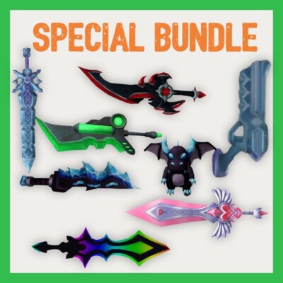 Mm2 SET BUNDLE HEARTBLADE ICEFLAKE SET BIOBLADE PRISMATIC FROSTBITE ECT ...