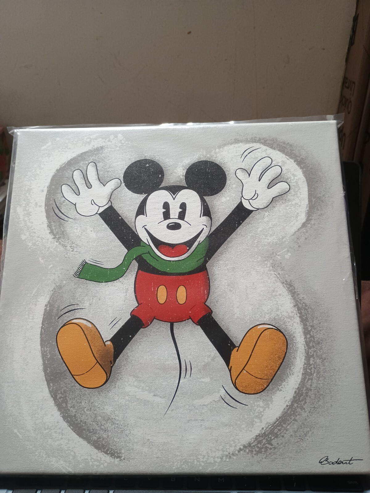 Framed Art Snow Angel Mickey by Florent Bodart Ready-to-Hang Wall Art ...