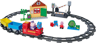 BIG-Bloxx Peppa Pig Train Fun Construction Set inkl Peppa + Opa Wutz ...