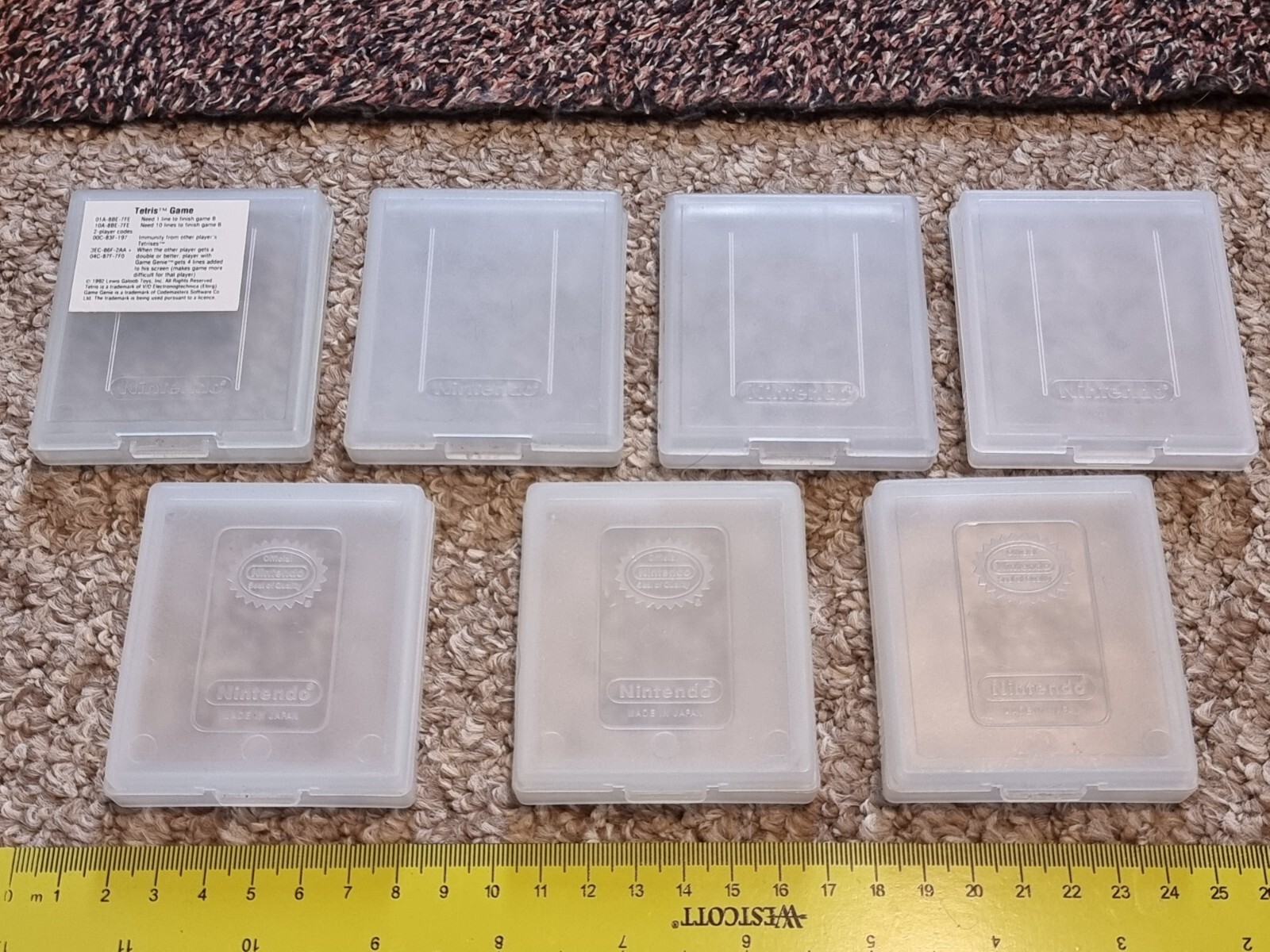 7 NINTENDO GAMEBOY ORIGINAL OFFICIAL GAME CART CARTRIDGE CASE PLASTIC ...