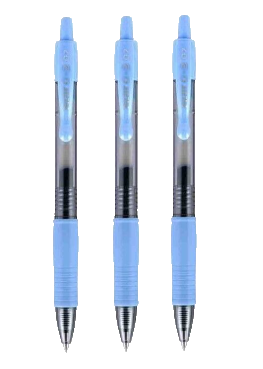 Pilot G2 Retractable Gel Pen 0.7mm Fine Periwinkle 3/Pk Refillable ...