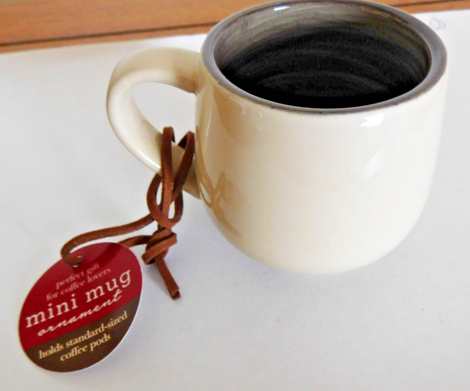 DEMDACO DMITASSE ESPRESSO CUP MINI COFFEE MUG ORNAMENT. NEW OLD STOCK ...