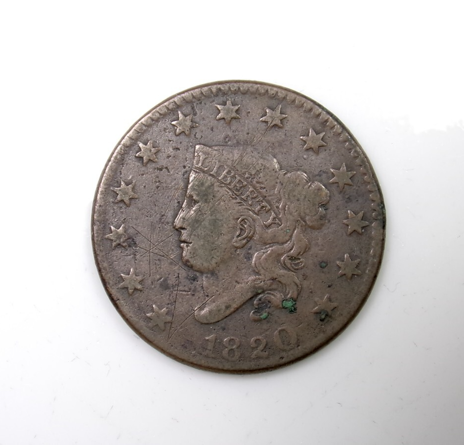 1820 United States Coronet Head Large Cent 1C Coin FREE SHIPPING! | eBay