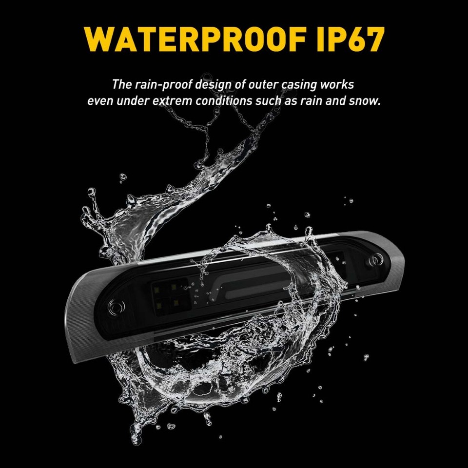 Fit 2002-2008 Dodge 1500 Ram Red+White LED 3rd Smoke Third Tail Brake ...