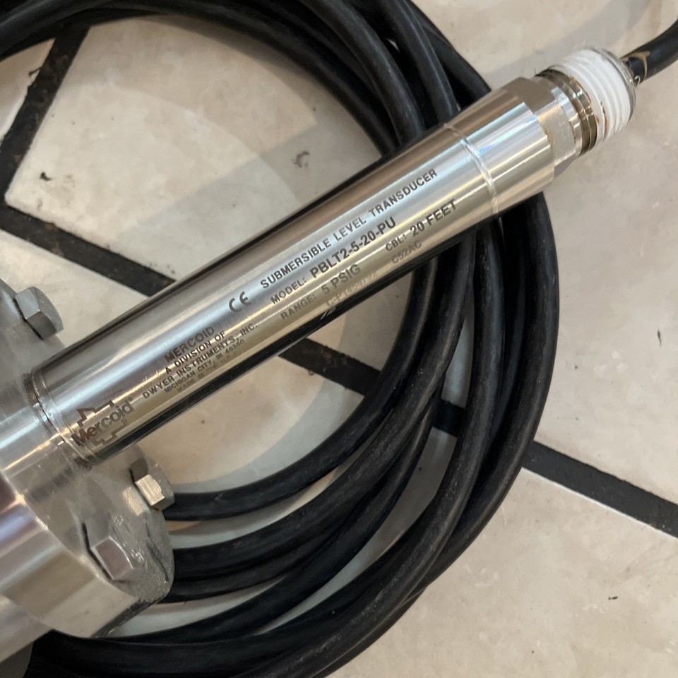 Dwyer MERCOID PBLT2-5-20 Submersible Level Transducer ,20 Feet Cable ...
