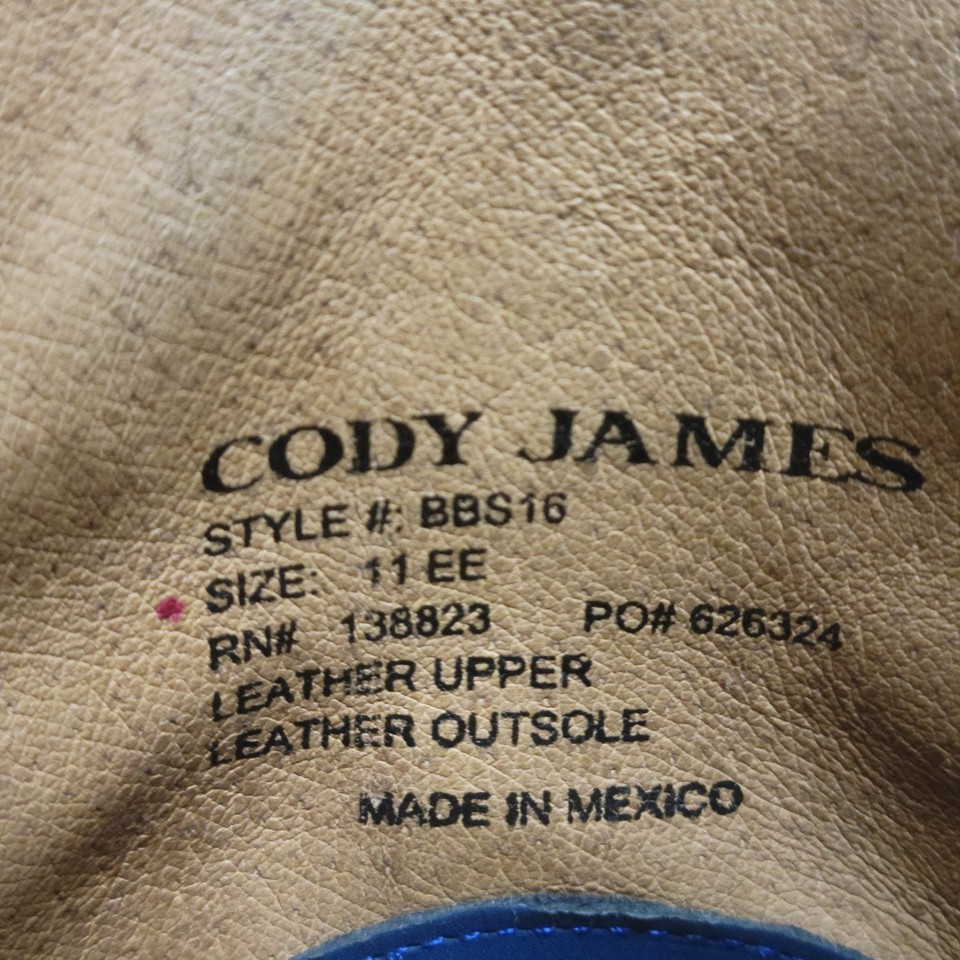 Cody James Stockman Western Boot Cooper Mens Size 11EE (READ ...