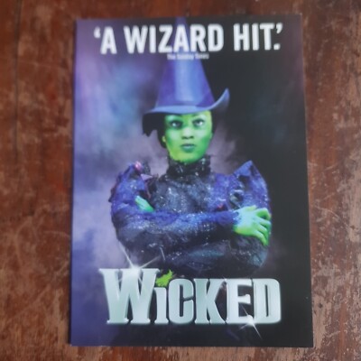 Wicked, Musical Theatre Promo Postcard, Boomerang, Unposted. (Arm Fold ...