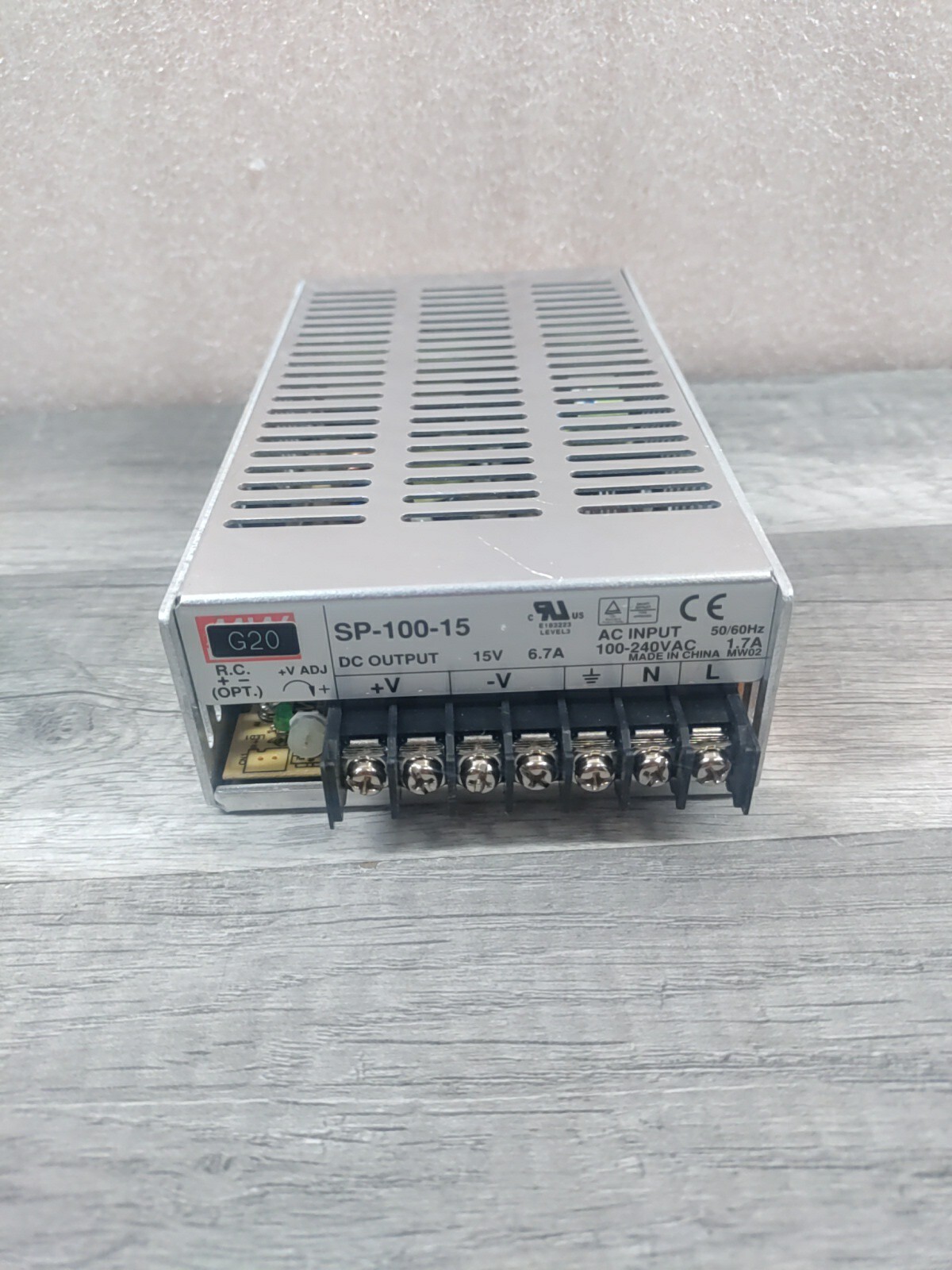 Mean Well SP-100-15 Switching Power Supply 100W In 100-240VAC Out 15VDC ...