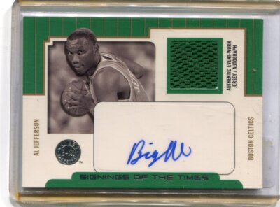 2004-05 Fleer Skybox Ex-L BIG AL JEFFERSON Autograph Jersey BOSTON ...