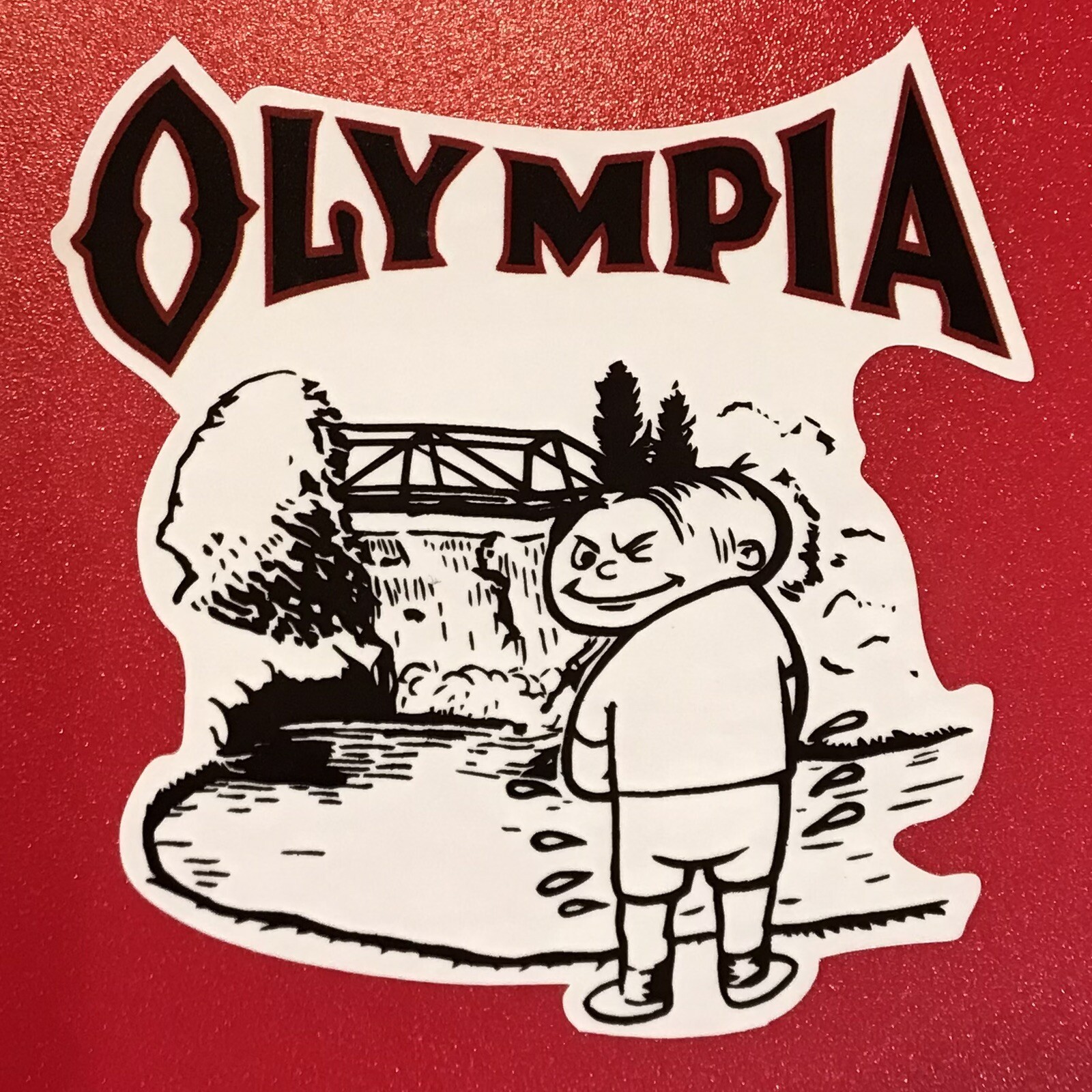 Olympia Oly Beer It’s The Water Vintage Brewery Sticker Retro Beer ...
