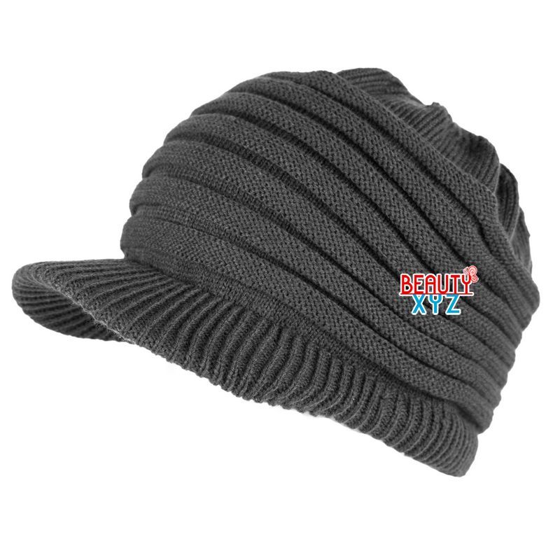 NEW Fashion Unisex Winter Visor Beanie Knit Hat Cap Crochet Men Women ...