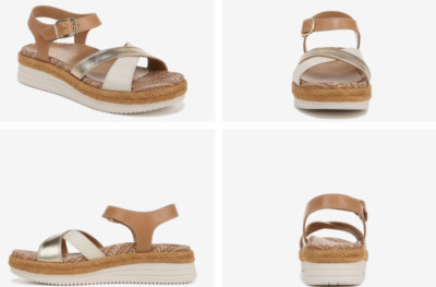 Vionic Mar Camel/Gold Leather Strappy Sandal Arch Support Women's size ...