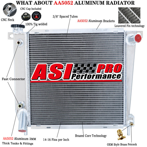 3 Row Aluminum Radiator For 1985-94 Ford Explorer Ranger Mazda B4000 3. ...