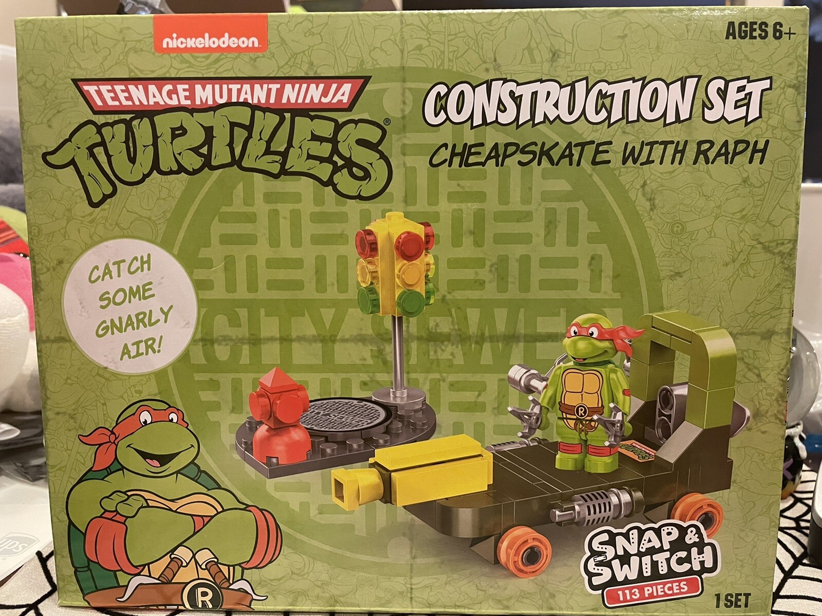TMNT cheapskate with Raphael * NICKELODEON 113 Pcs Construction Set NEW ...