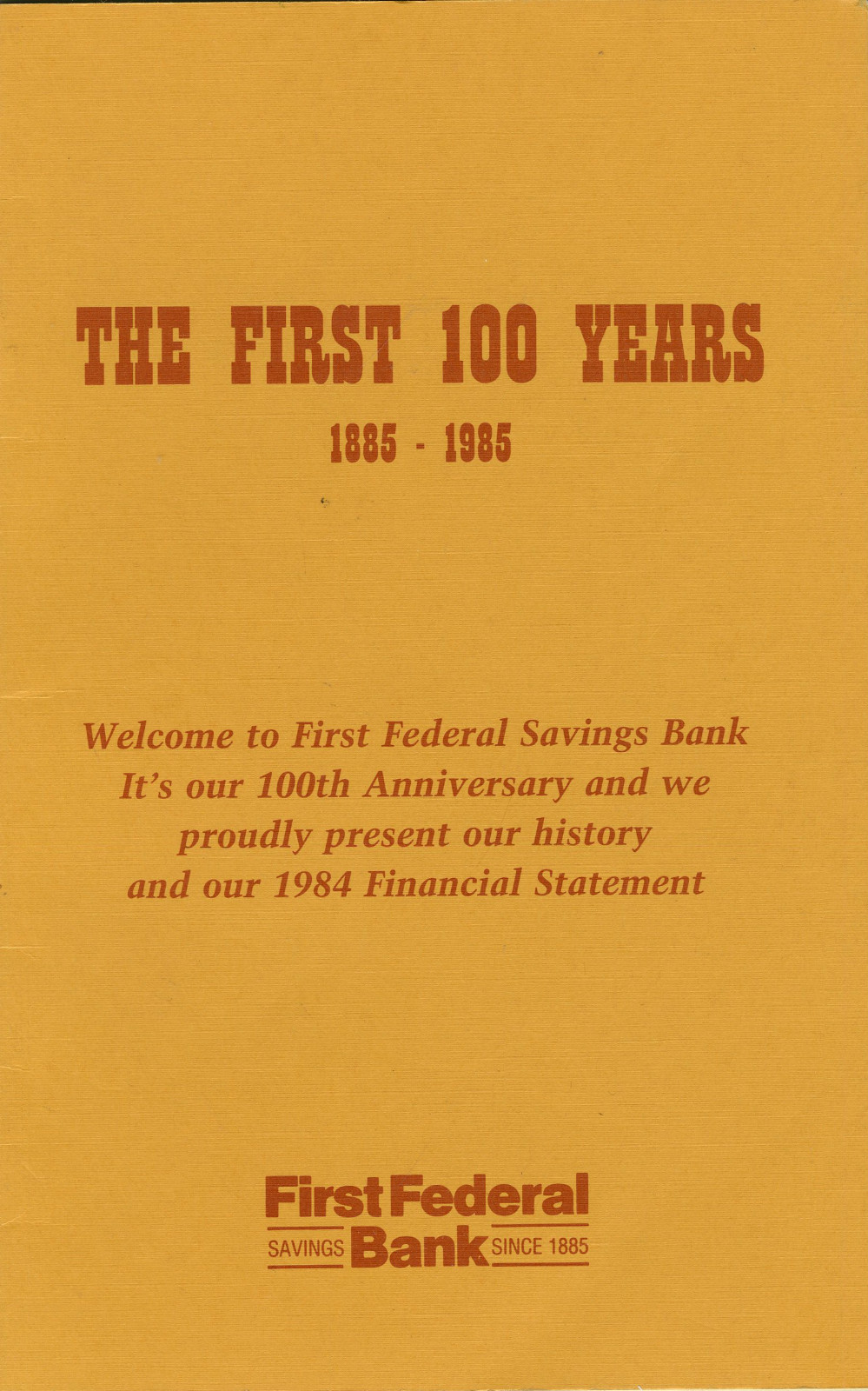 Colorado History-First Federal Savings Bank-The First 100 Years-1885 ...