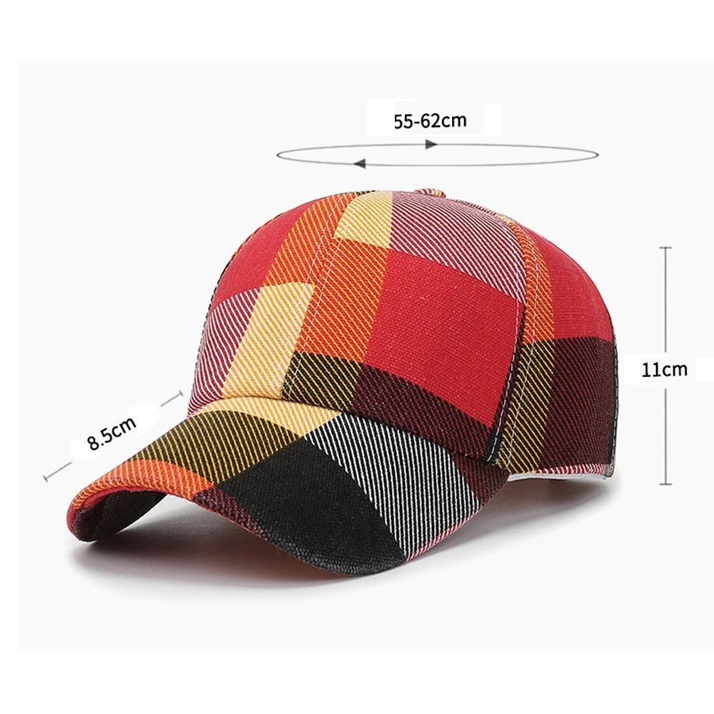 Spring Summer Adjustable Sun Cap Sunscreen Hats Plaid Caps Baseball Hats | eBay Australia