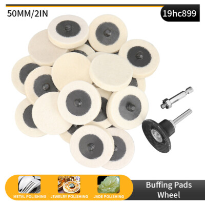 20Pcs Roll Style 2" Compressed Wool Fabric QC Disc Polishing Buffing ...