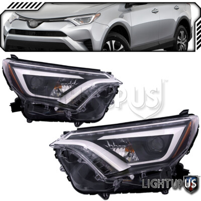 Pair LH RH LED Headlights for TOYOTA 16-18 RAV4 HYBRID | eBay
