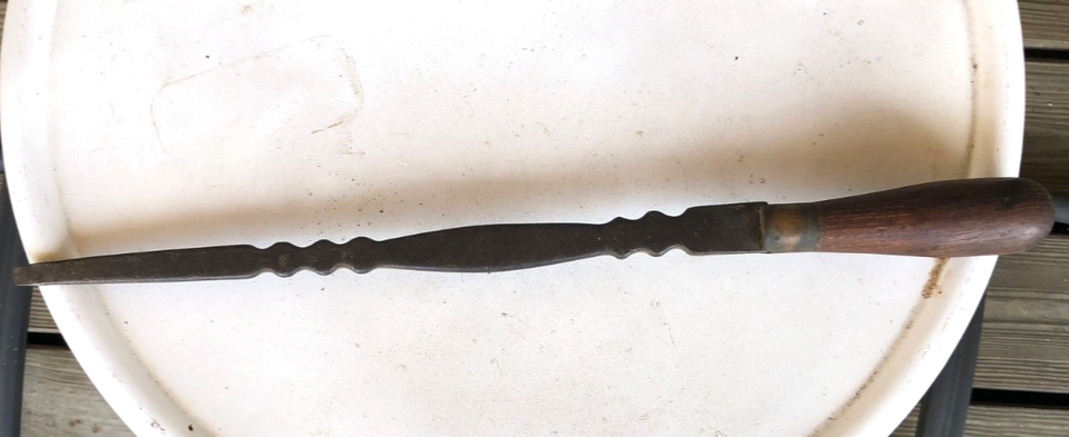 Antique 18.5" New England Furniture Maker’s Extra Long Scalloped ...
