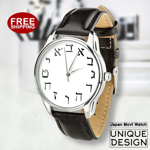 Hebrew Numerals Watch - Elegant Jewish Design, Unisex Gift, Japan ...