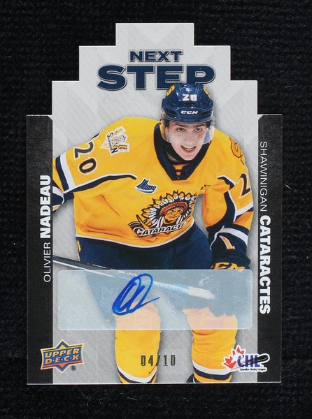 2021-22 Upper Deck CHL - Next Step Autographs #NS-11 Olivier Nadeau /10 ...