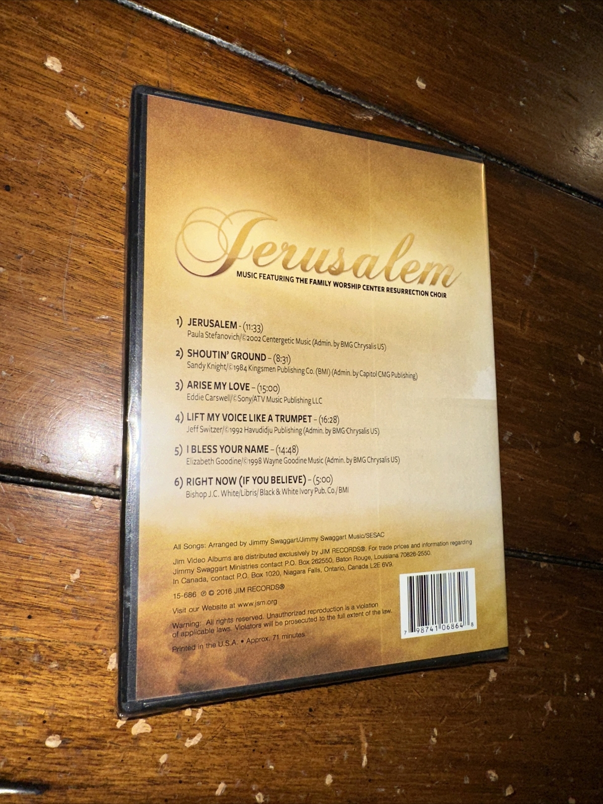 Jerusalem Live Music Family Worship Choir DVD & CD Set Jimmy Swaggart ...