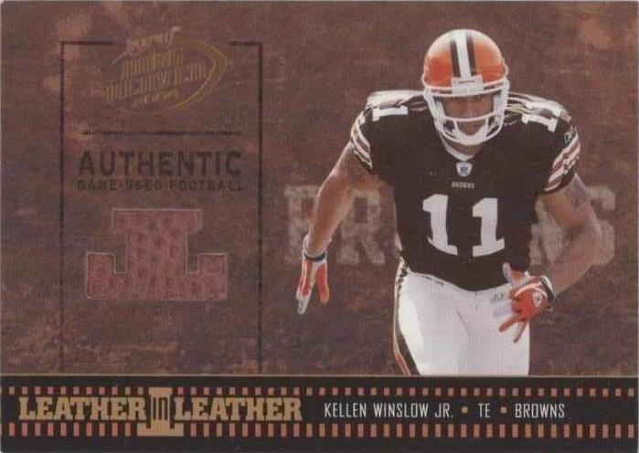 2004 Playoff Hogg Heaven - Leather in Leather Kellen Winslow Jr. #LL-34 ...