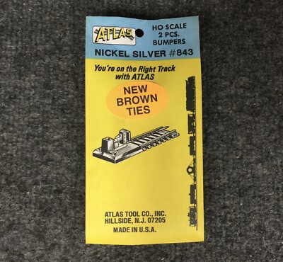 2 Packages Of ATLAS #843 HO Nickel Silver W/Brown Code 100 Bumpers (2 ...