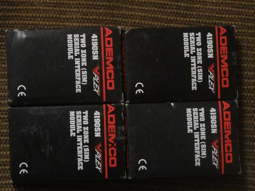 4 X Ademco VPLEX 4190SN Two Zone SIM Serial Interface Module ...