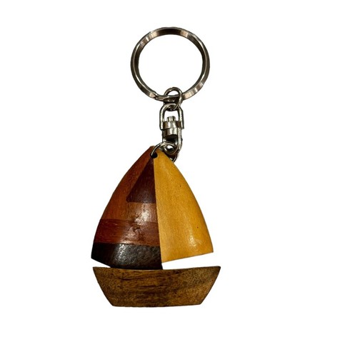 Vintage Keychain Wood Boat Ship Sailing Watercraft Maritime Gift | eBay