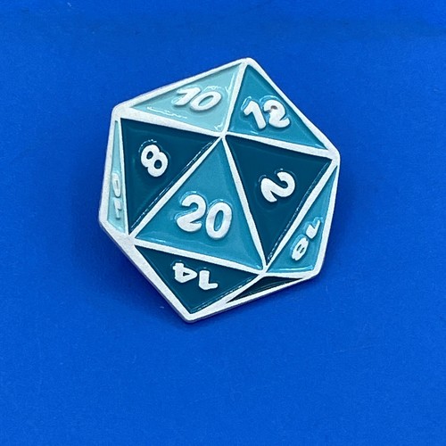 D20 Blue Dice Enamel Pin 1980 Who | eBay