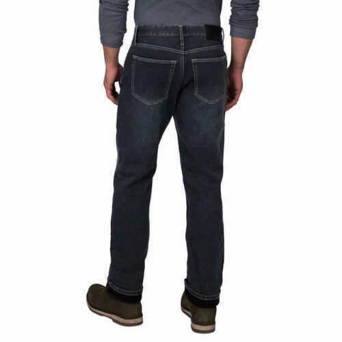 WEATHERPROOF 1948 MEN'S FLEECE LINED STRETCH JEANS(DARK DENIM BLUE ...
