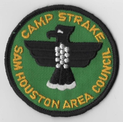 Camp Strake Sam Houston Area Council BSA Patch BLACK Bdr. [CA4559] | eBay
