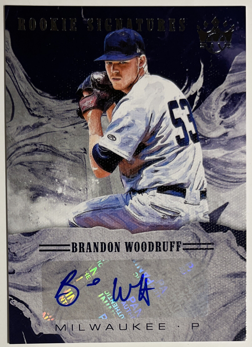 2018 Diamond Kings Brandon Woodruff Rookie Signatures Auto Autograph ...