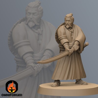 Samurai Miniature Ronin Warrior Mini Dungeons and Dragons Mini DnD 5e ...