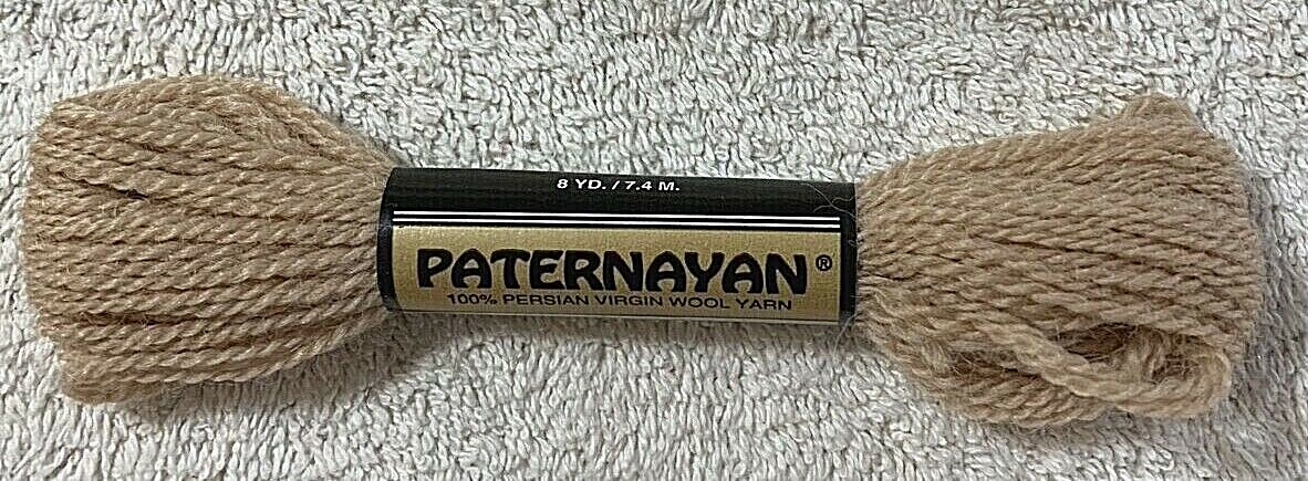 12 PaTeRNaYaN Persian WooL Yarn 3 ply 8 yd skeins FAWN BROWN 405 lot ...