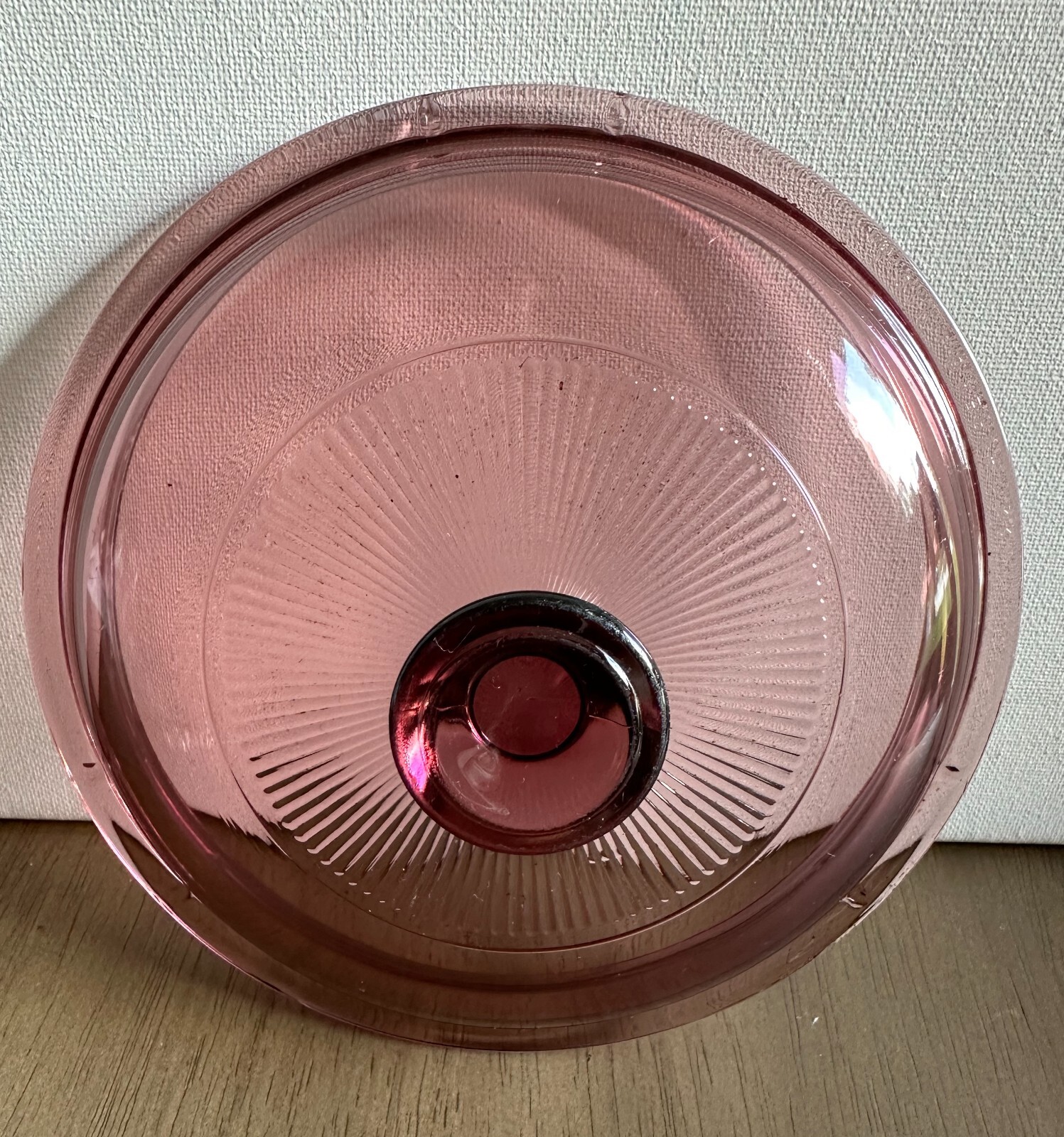 Pyrex VISION WARE Cranberry Glass LID V-1-C Fits 1L Vision Ware Pan | eBay