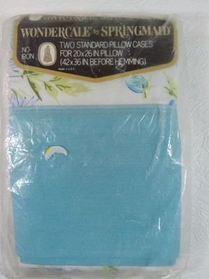 VTG NOS Springmaid Wondercale Pillowcases Floral No Iron 20x26 Set of 2 ...